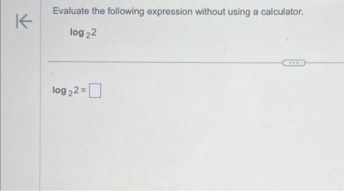 Solved Evaluate the following expression without using a | Chegg.com