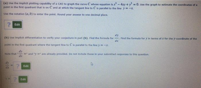 Solved (a) Use the implicit plotting capability of a cas to | Chegg.com