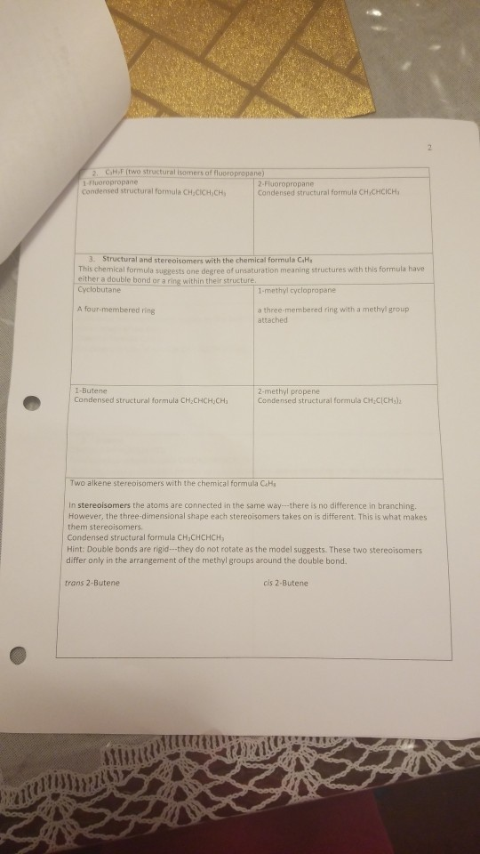 Solved Lab Report for Molecular Model Lab 2 / Last Name: | Chegg.com