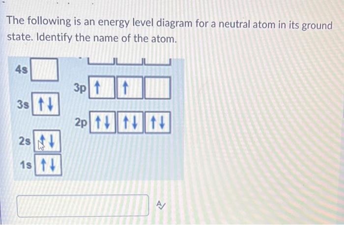 Solved The following is an energy level diagram for a | Chegg.com