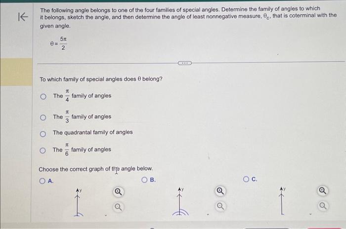 Solved The following angle belongs to one of the four | Chegg.com