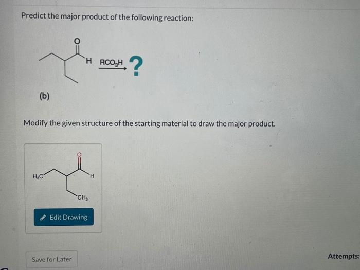 Solved Predict the major product of the following reaction: | Chegg.com
