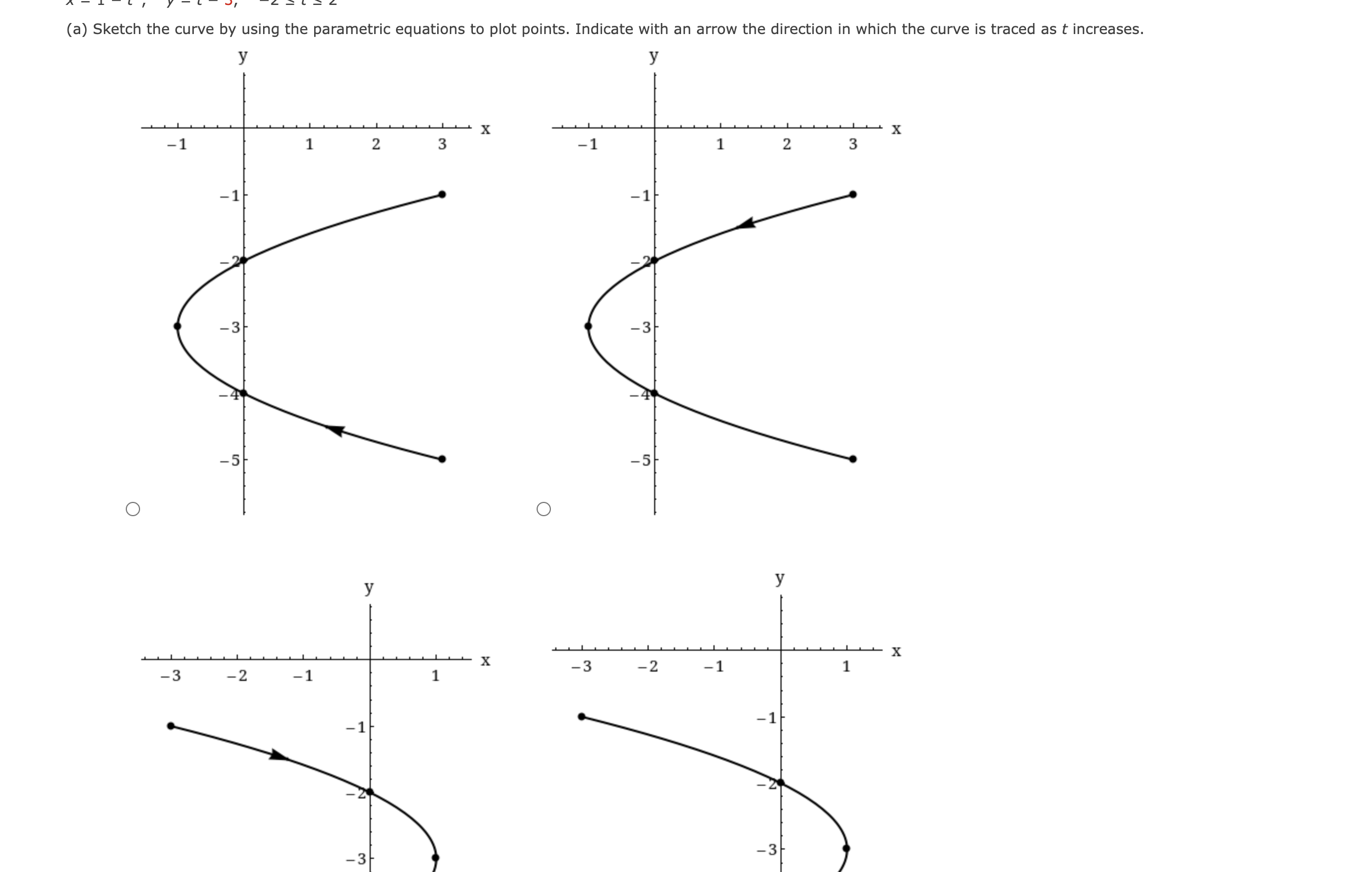 (a) ﻿Sketch the curve by using the parametric | Chegg.com