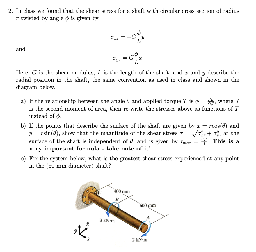 Solved Mechanical engineering. Please make sure the answer | Chegg.com