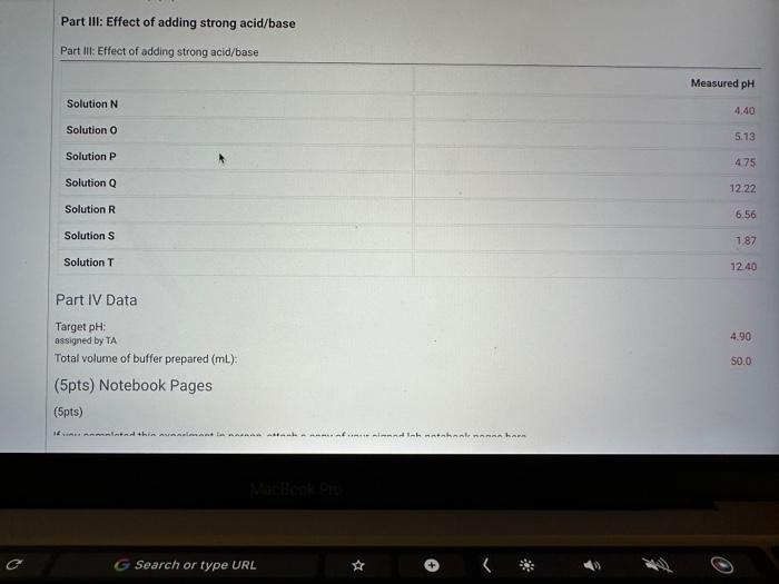 Part II solutions Complete the folowing table Part | Chegg.com