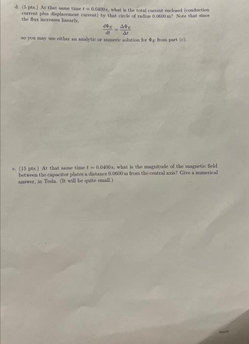 Solved Problem 4: (35 pts.) A parallel plate capacitor | Chegg.com Solved Problem 4: (35 pts.) A parallel plate capacitor | Chegg.com