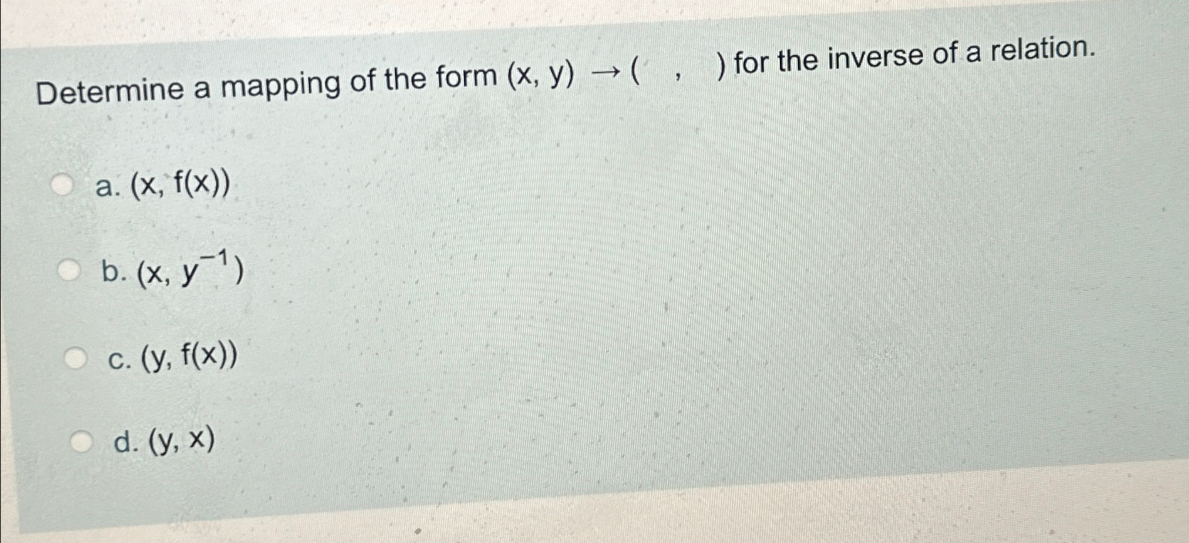 Solved Determine a mapping of the form (x,y)→(,) ﻿for the | Chegg.com