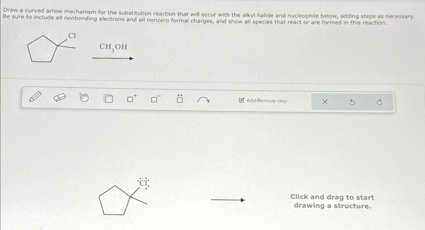 Solved Draw a curved arrow mechanism for the substitution | Chegg.com