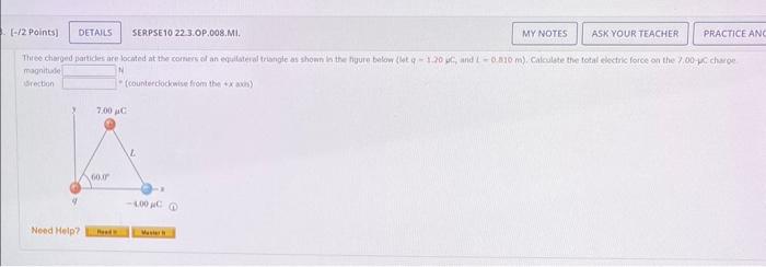 Solved magnitule srection ㅅ. (countercoccowise from the +x | Chegg.com