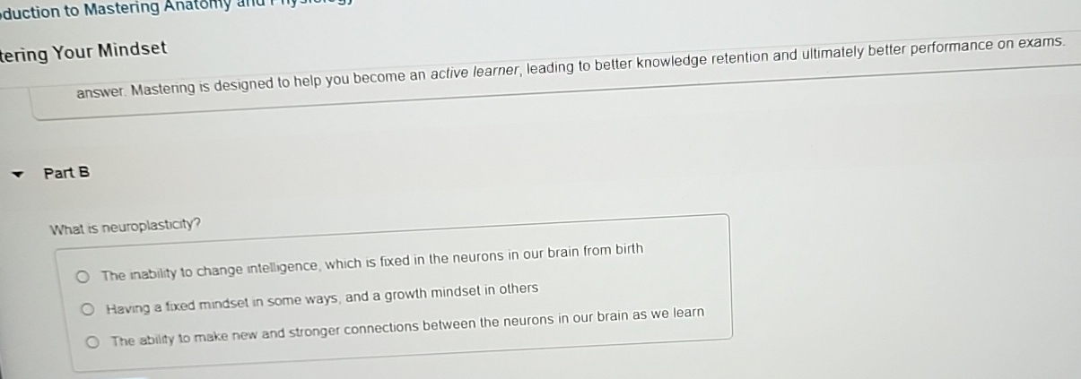 Solved tering Your Mindsetanswer. Mastering is designed to | Chegg.com