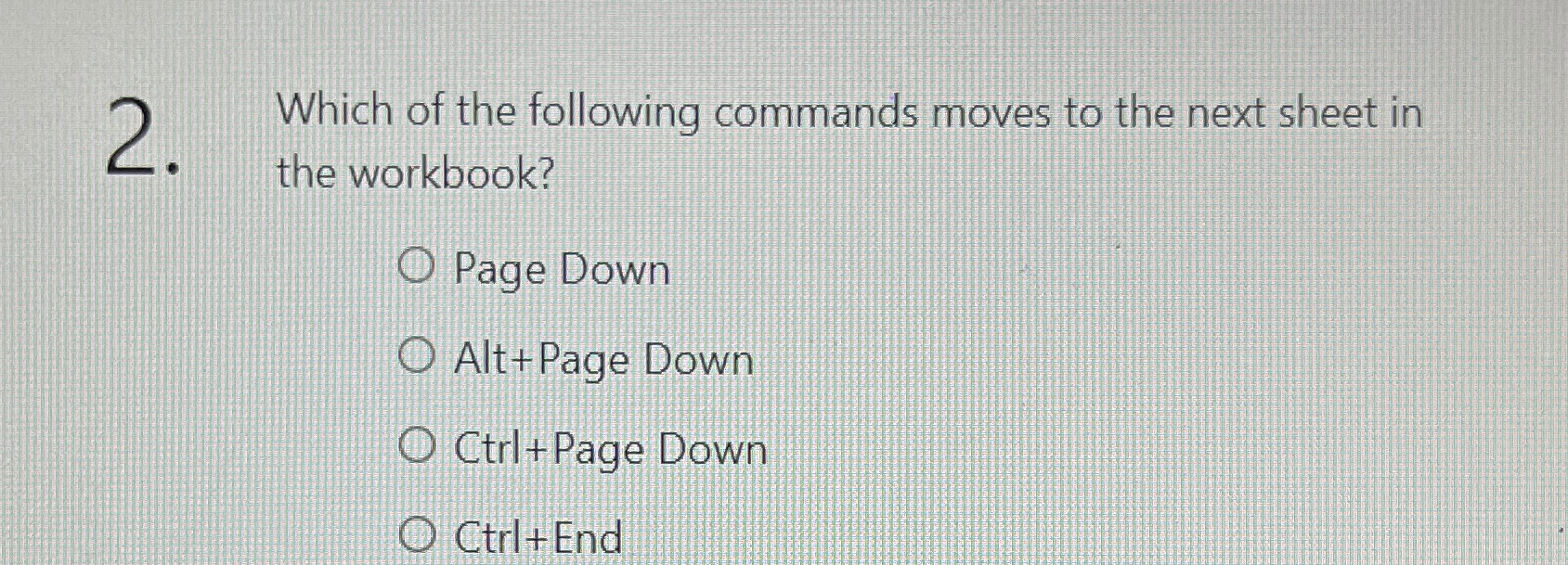 Solved Which of the following commands moves to the next | Chegg.com