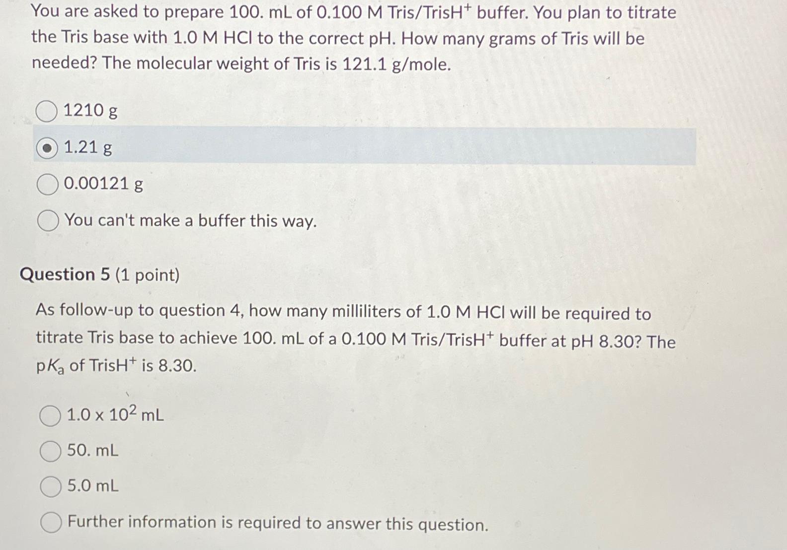 Solved You are asked to prepare 100. mL ﻿of 0.100M | Chegg.com