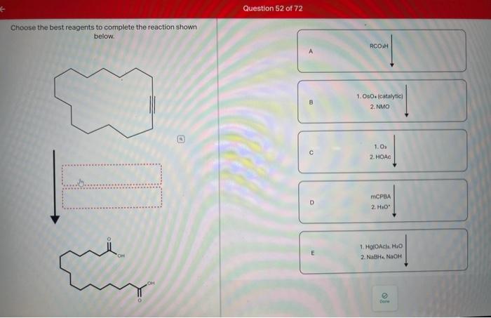 Solved Choose the best reagents to complete the reaction | Chegg.com
