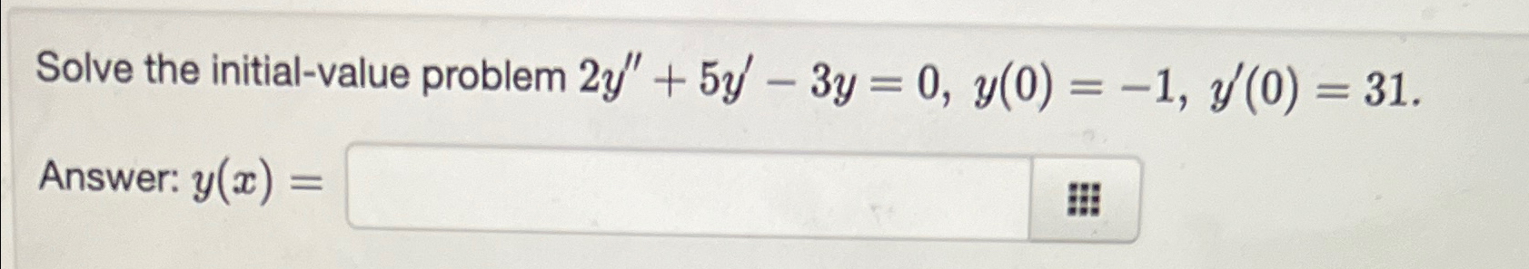Solved Solve the initial-value problem | Chegg.com