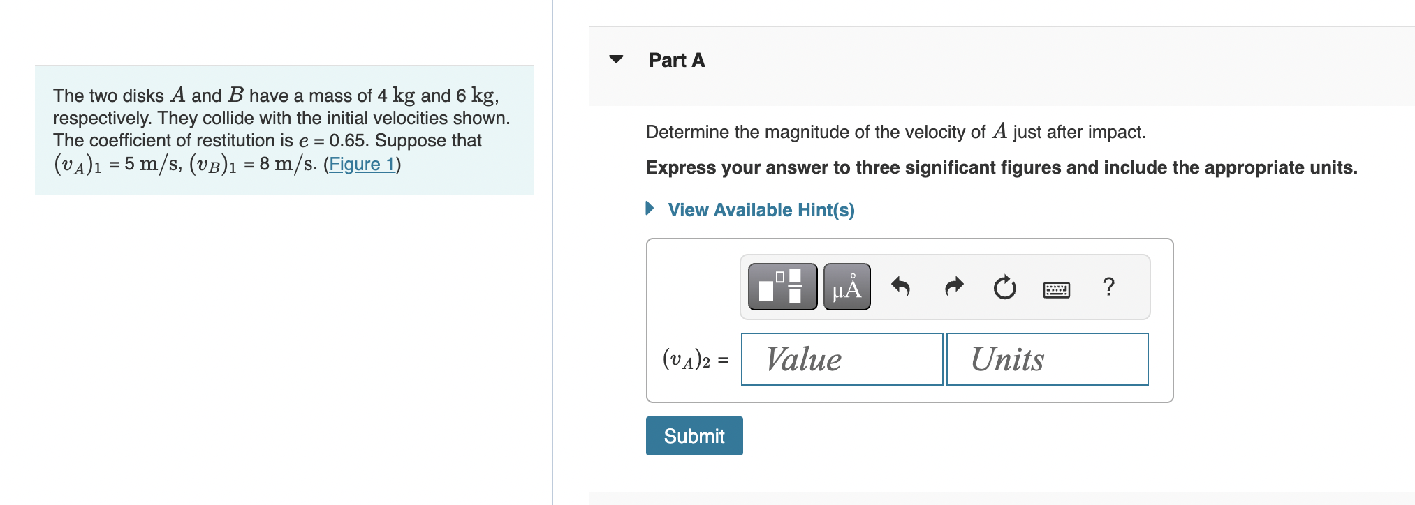 Solved The two disks A and B ﻿have a mass of 4 kg ﻿and | Chegg.com