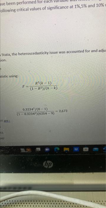 Solved what is the critical value of F for this equation | Chegg.com