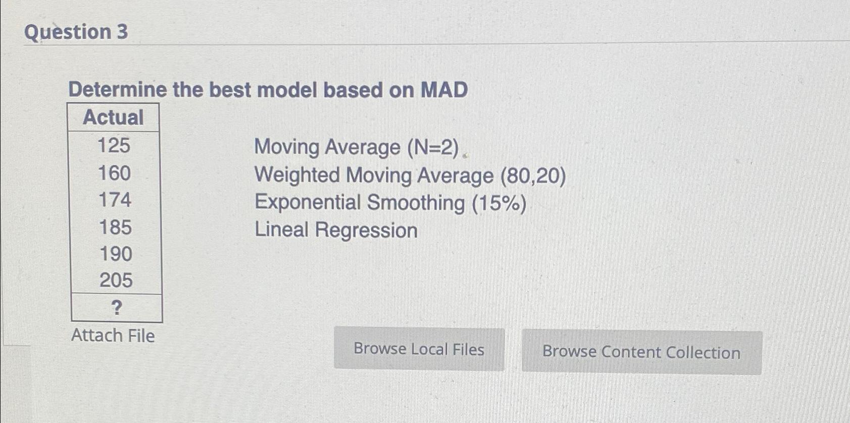 Solved Question 3Determine the best model based on | Chegg.com