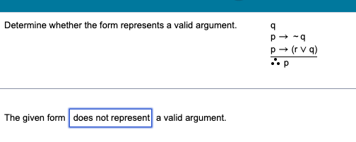 Solved Determine whether the form represents a valid | Chegg.com