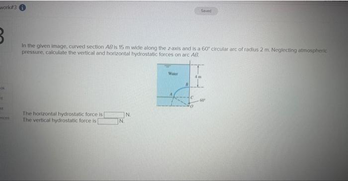Solved In the given image, curved section AB is 15 m wide | Chegg.com