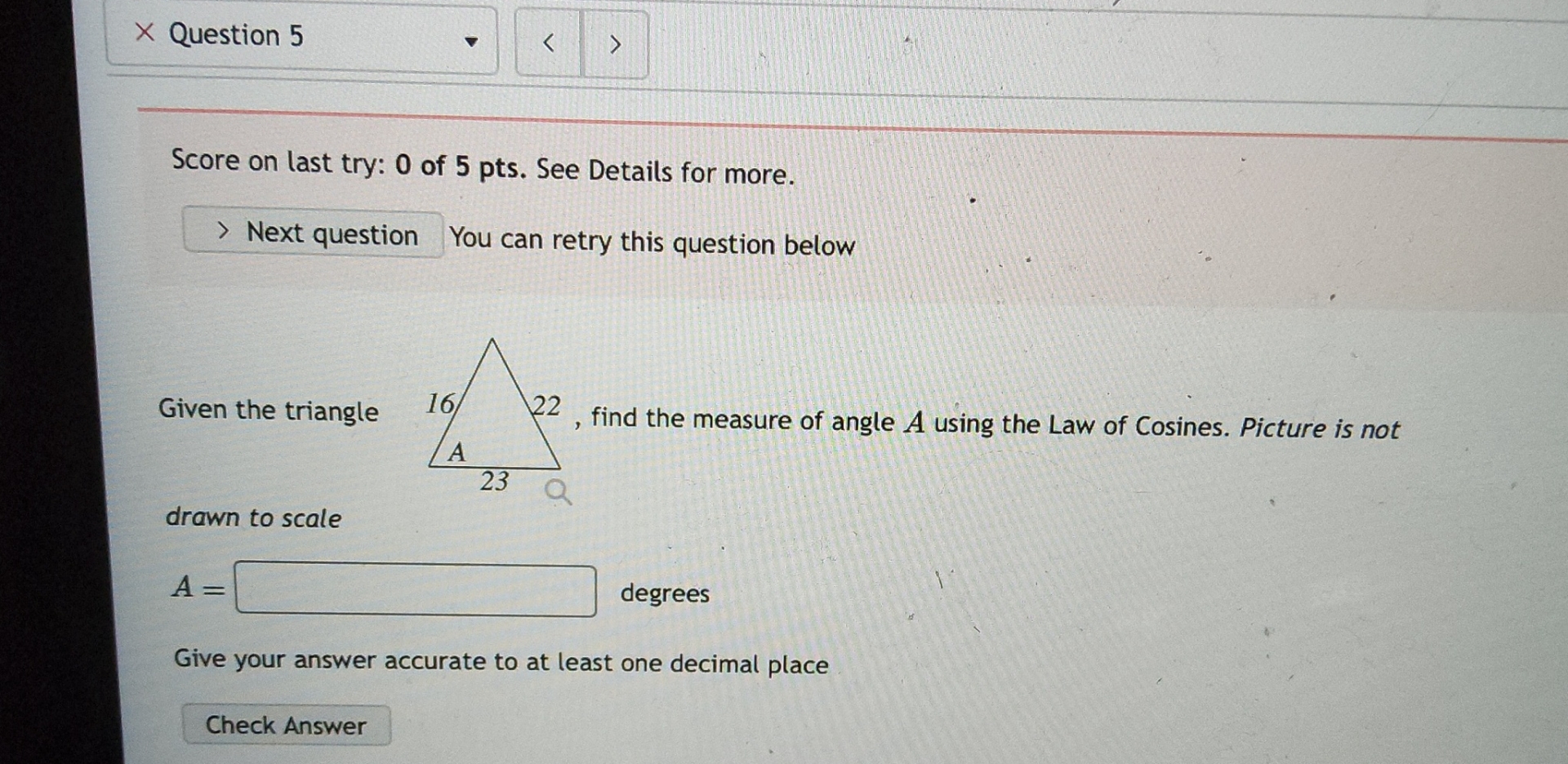 Solved Question 5Score on last try: 0 ﻿of 5 ﻿pts. ﻿See | Chegg.com
