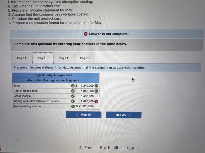 Solved Problem 7-20 (Algo) Variable and Absorption Costing | Chegg.com Solved Problem 7-20 (Algo) Variable and Absorption Costing | Chegg.com