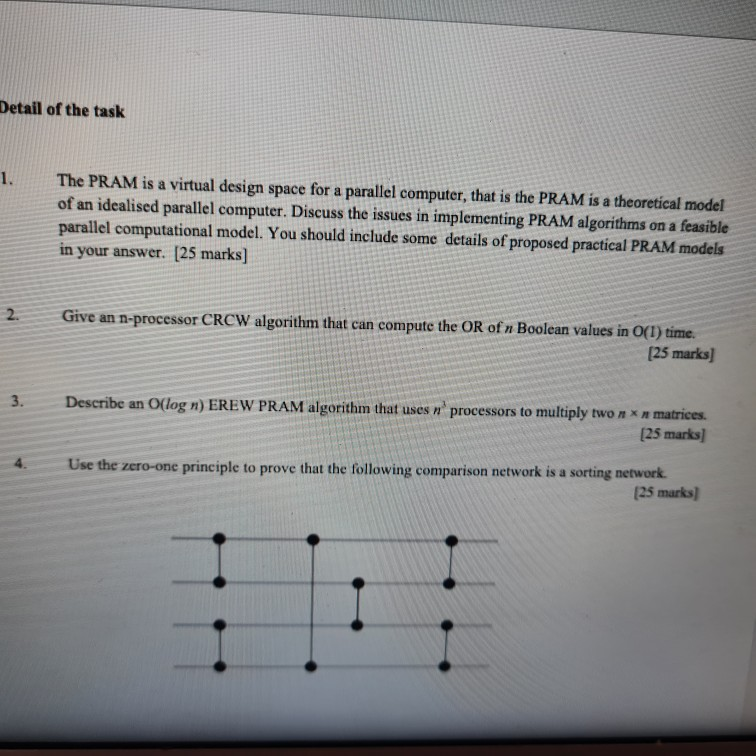 Detail of the task 1. The PRAM is a virtual design | Chegg.com
