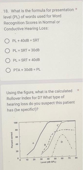 18. What is the formula for presentation * level (PL) | Chegg.com