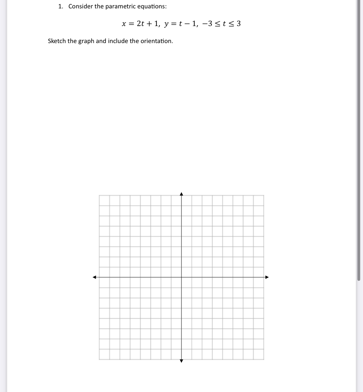 Solved Consider the parametric | Chegg.com