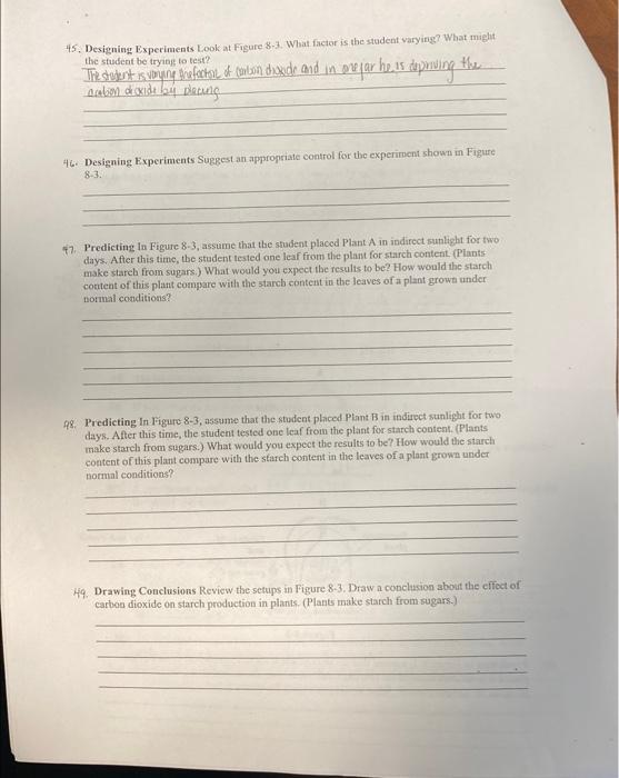 45. Designing Experiments Look at Figure 8-3. What | Chegg.com