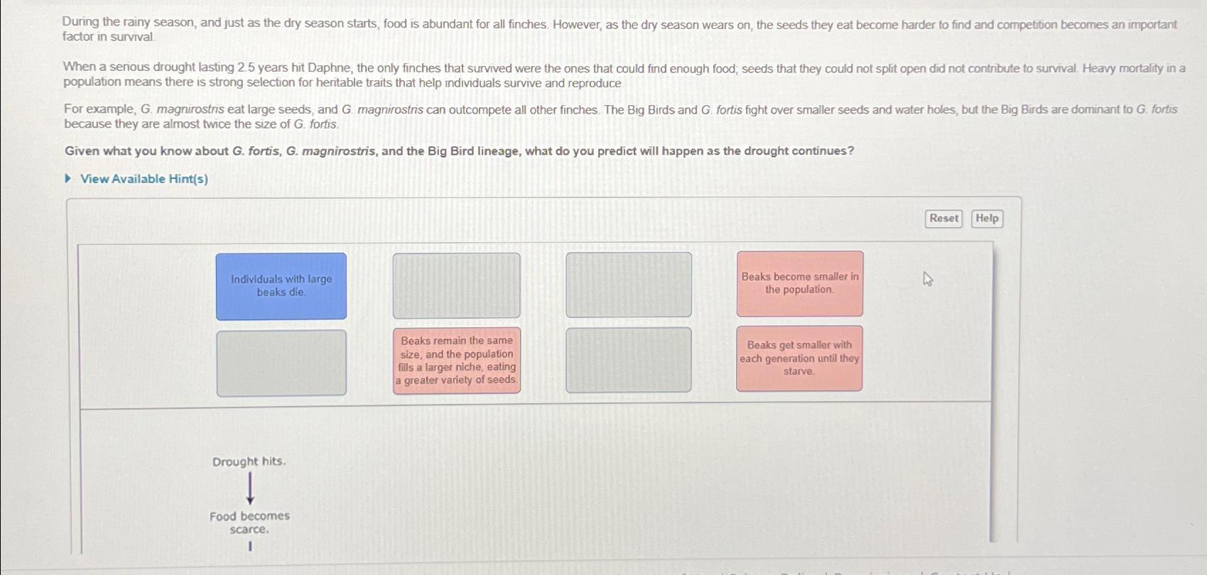 Solved factor in survival. population means there is strong | Chegg.com