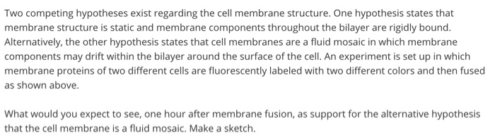 Two competing hypotheses exist regarding the cell | Chegg.com