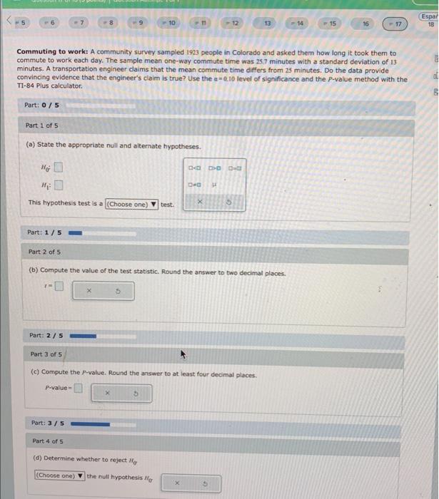 Solved Commuting to work: A community survey sampled 1923 | Chegg.com