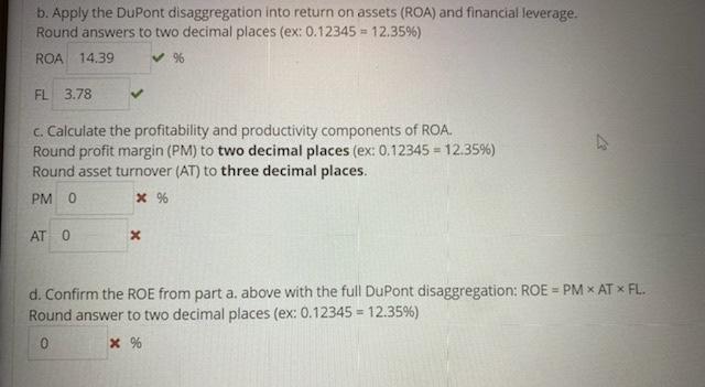 Solved b. Apply the DuPont disaggregation into return on | Chegg.com