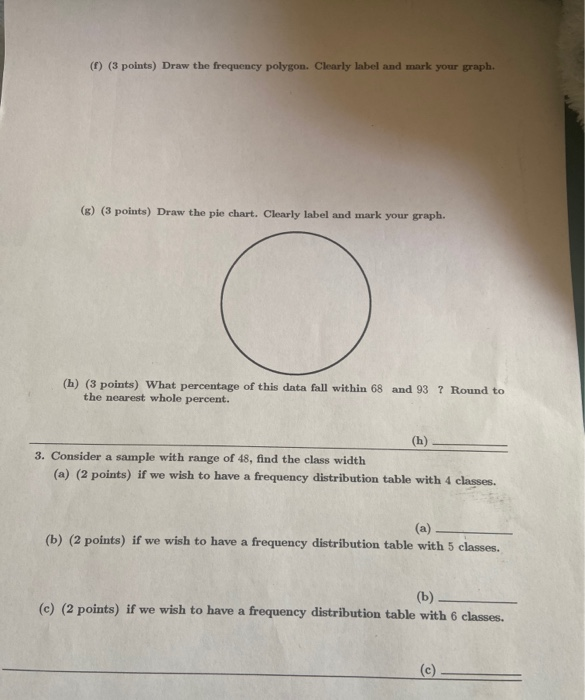 Solved 2. The incomplete frequency distribution table given | Chegg.com