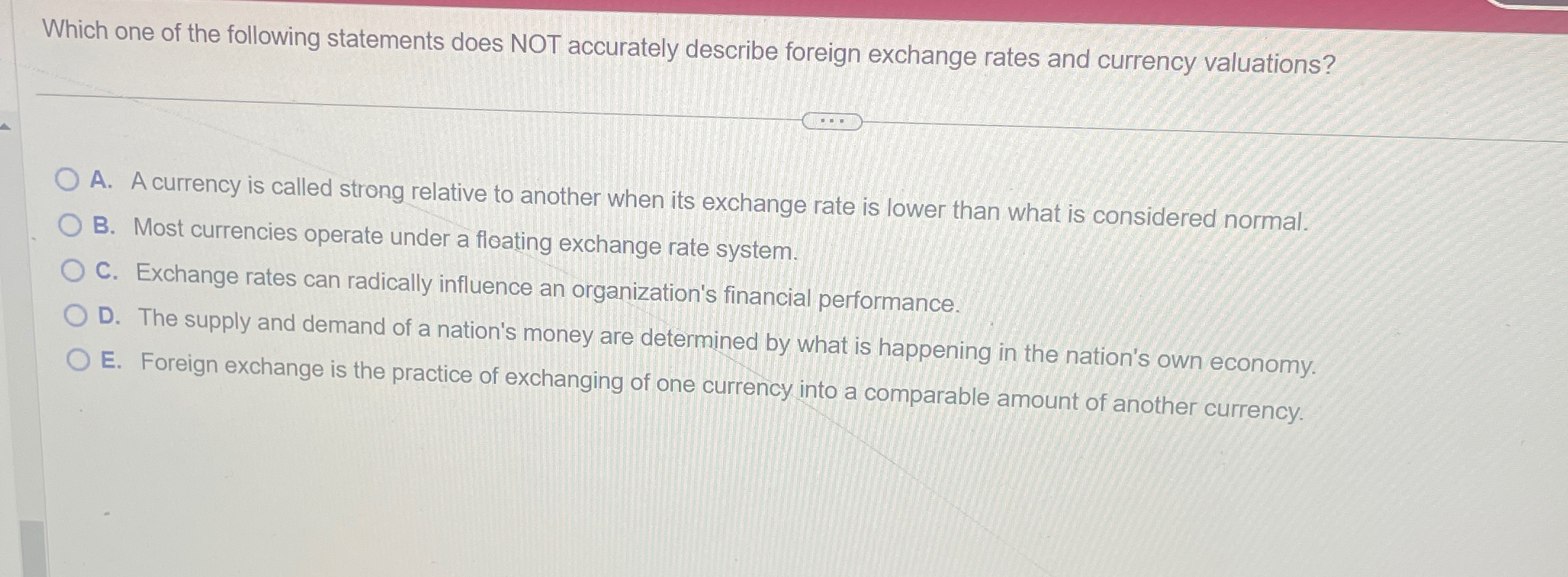 Solved Which one of the following statements does NOT | Chegg.com