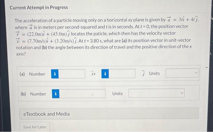 Solved The acceleration of a particle moving only on a | Chegg.com