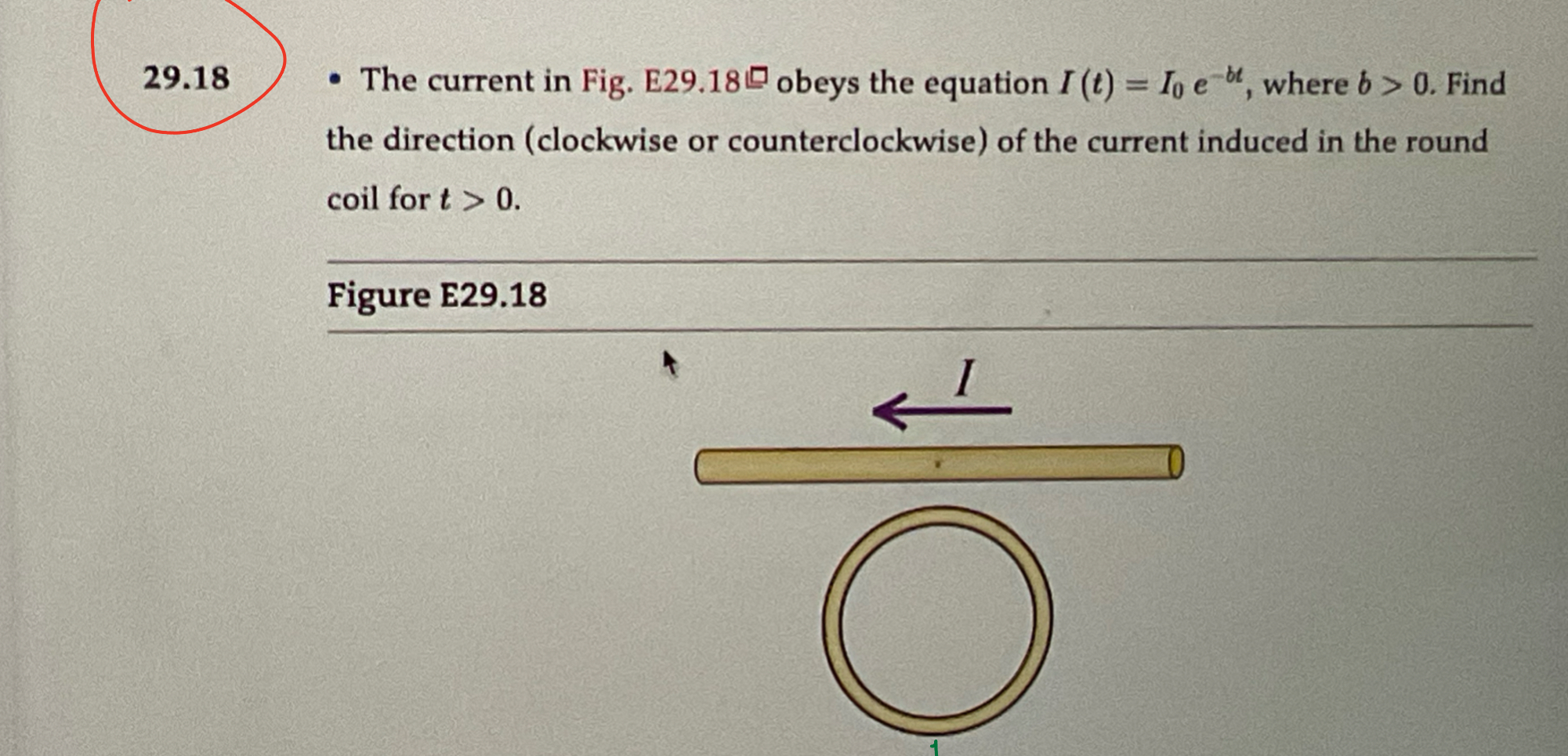 Solved 29.18 - ﻿The current in Fig. E29.18 ﻿obeys the | Chegg.com