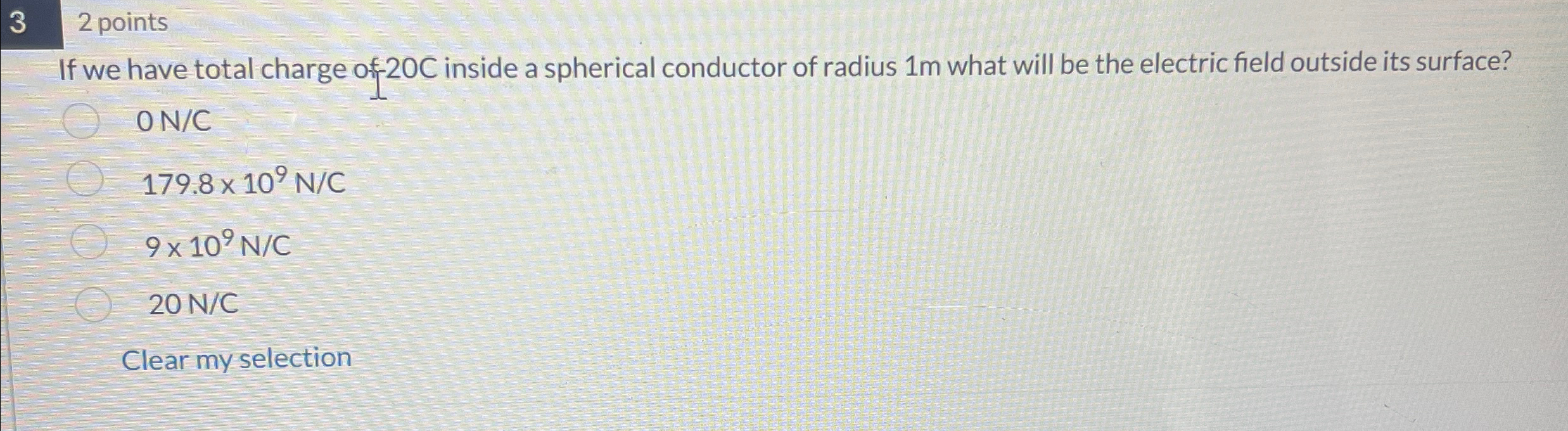 Solved 32 ﻿pointsIf we have total charge of 20C ﻿inside a | Chegg.com