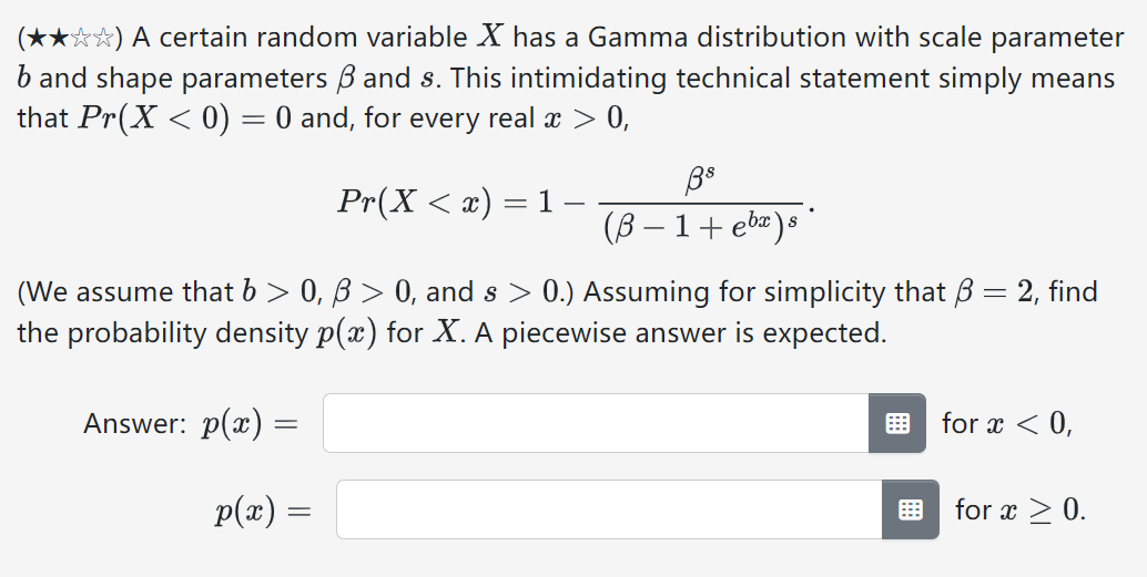 Solved ( ***~~ A certain random variable x ﻿has a Gamma | Chegg.com