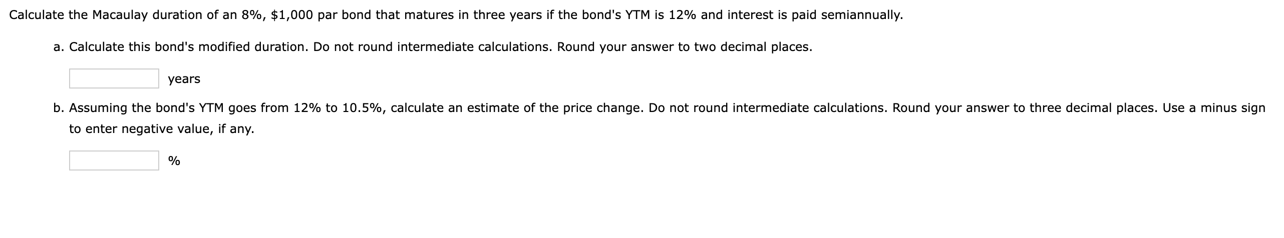 Solved Calculate the Macaulay duration of an 8%,$1,000 ﻿par | Chegg.com
