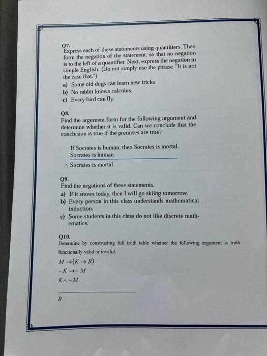 Solved Q1. How many rows appear in a truth table for each of | Chegg.com