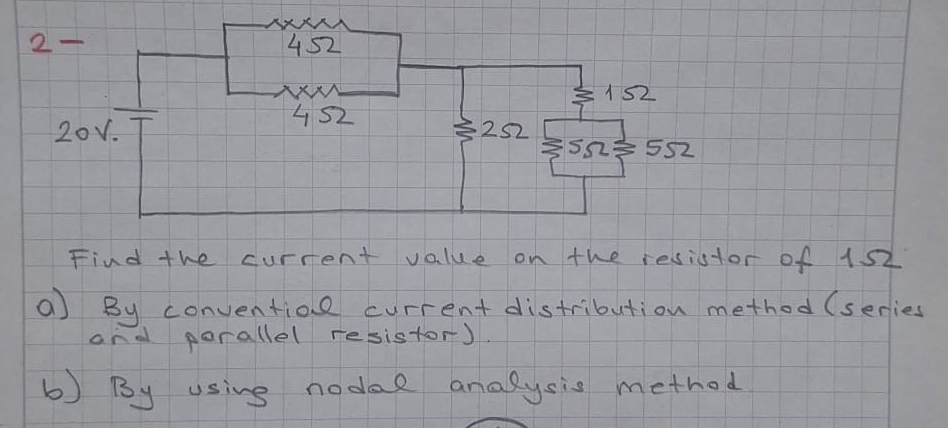 Solved Find the current value on the resistor of 1Ω2a) ﻿By | Chegg.com