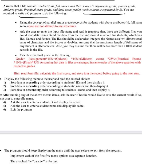 Solved This a project , with c program , solve it with out | Chegg.com