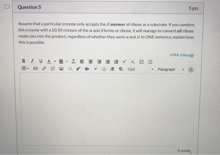 Solved Question 5 5 pts Assume that a particular enzyme only | Chegg.com Solved Question 5 5 pts Assume that a particular enzyme only | Chegg.com