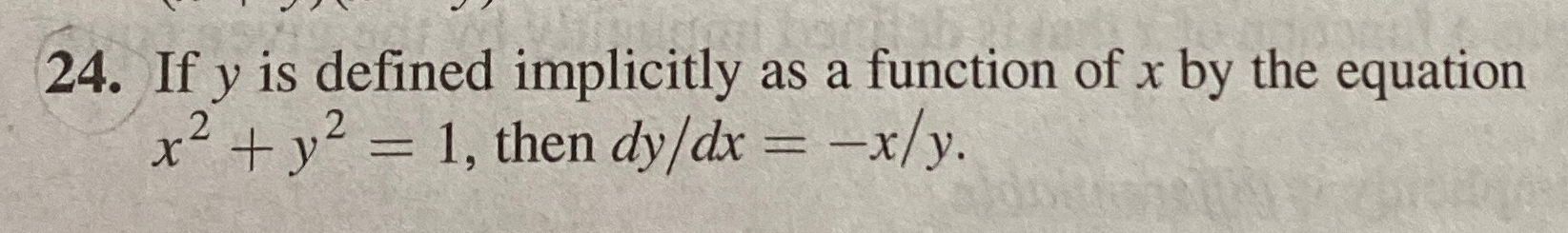 Solved If y ﻿is defined implicitly as a function of x ﻿by | Chegg.com