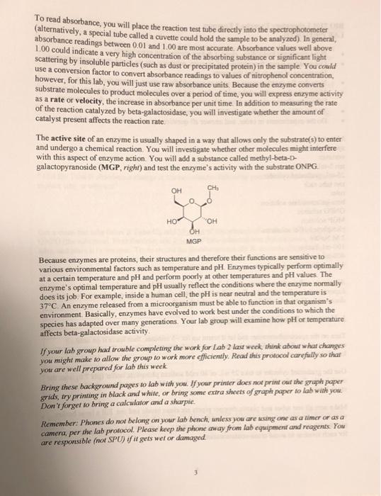 Solved Fall 2022 BIO 2101 Laboratory Exercise 3 Enxymes | Chegg.com