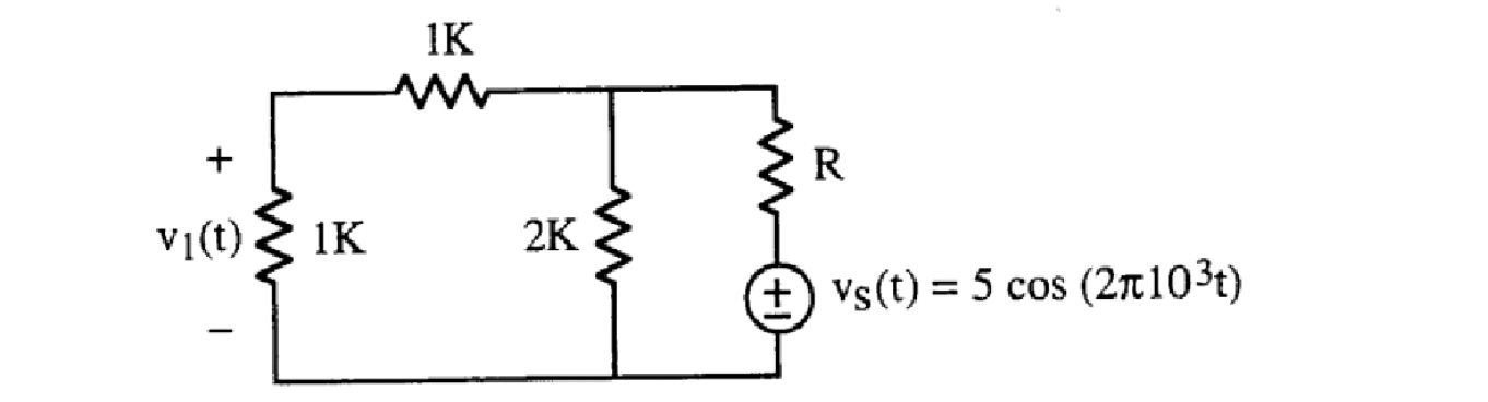 Solved If R=1k find v1(t). ﻿Then find R thevenin. Draw the | Chegg.com