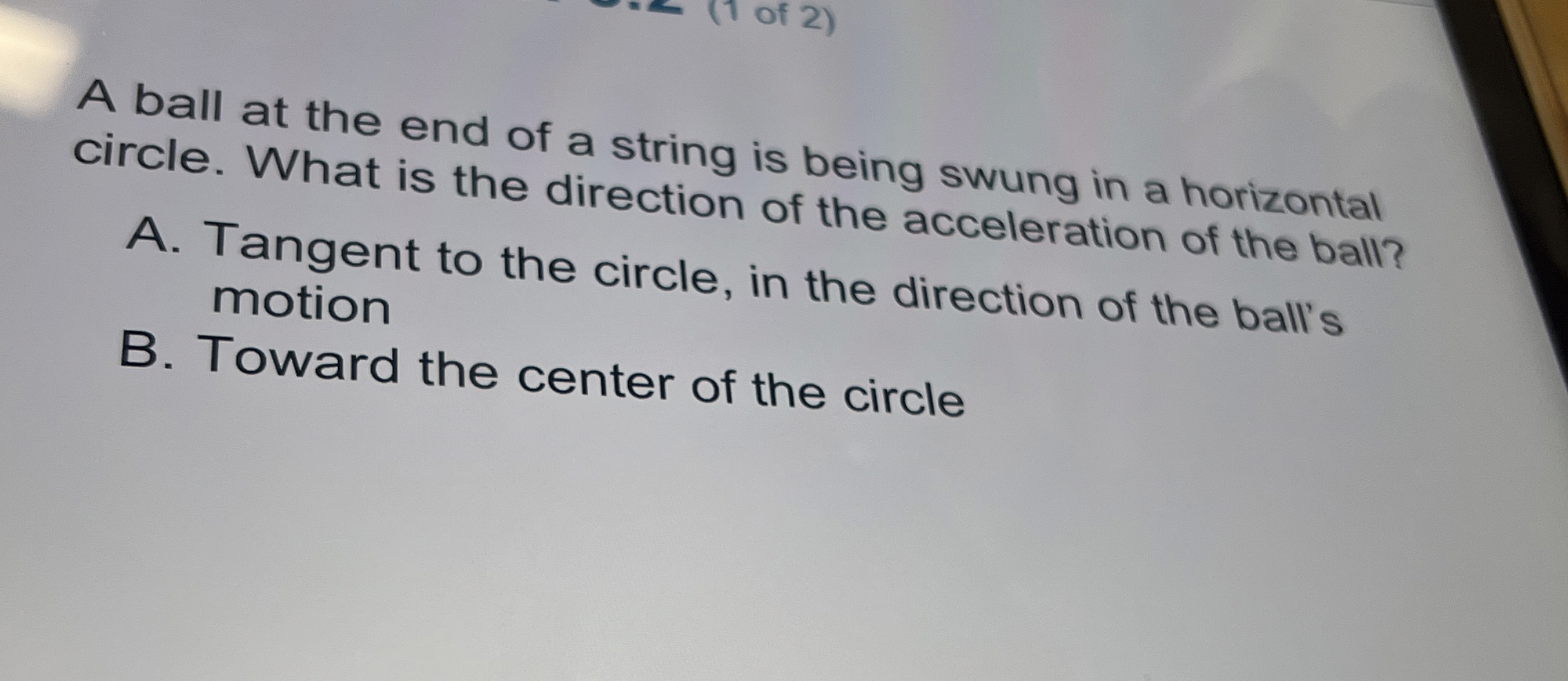Solved A ball at the end of a string is being swung in a | Chegg.com