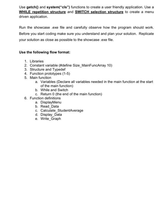 Solved A structured C program is required to create a | Chegg.com