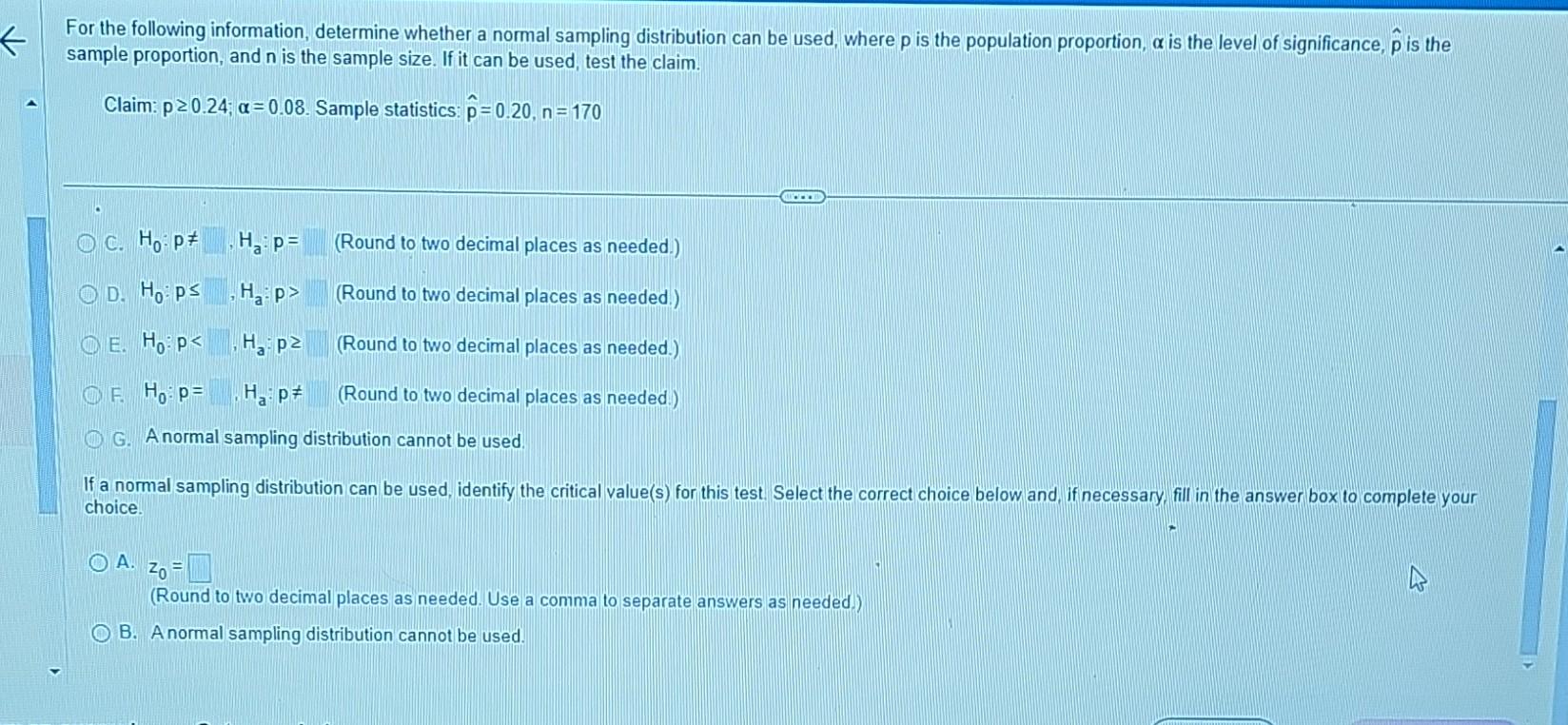 Solved For the following information, determine whether a | Chegg.com
